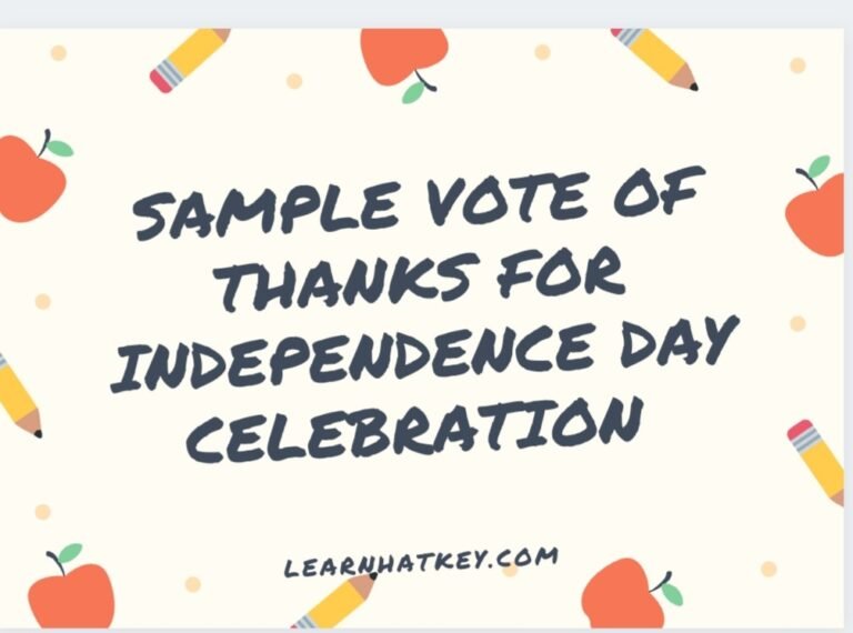 Sample vote of thanks speech for any occasion - learnhatkey.com